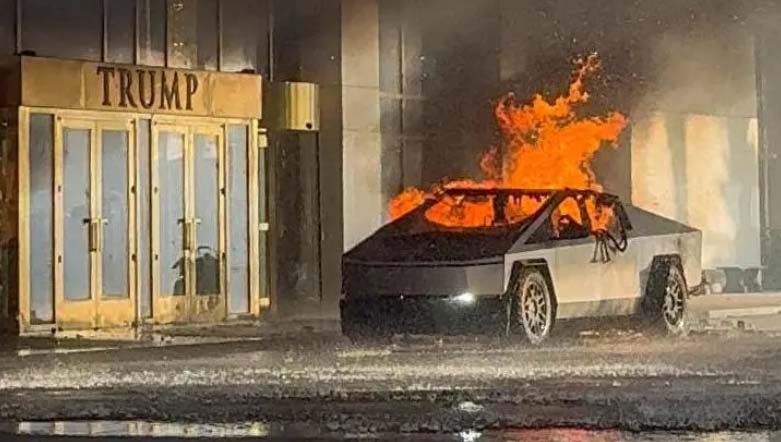 Avanzan investigaciones sobre de la explosión del Tesla Cybertruck en ...